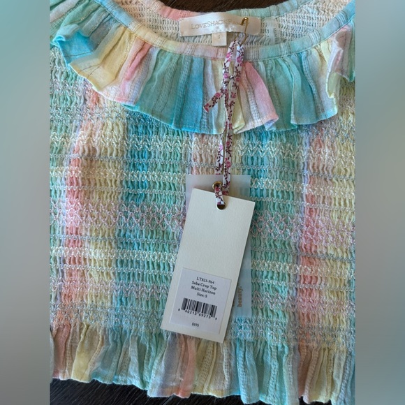 LoveShackFancy | Tops | Nwt Loveshackfancy Saba Smock Crop Top In Multi ...